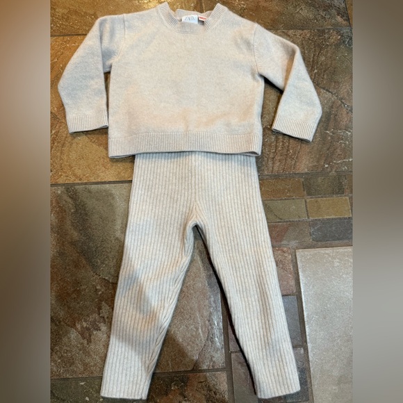 Matching Sets | Zara Cream 10 Cashmere Sweater And Pants Set | Poshmark